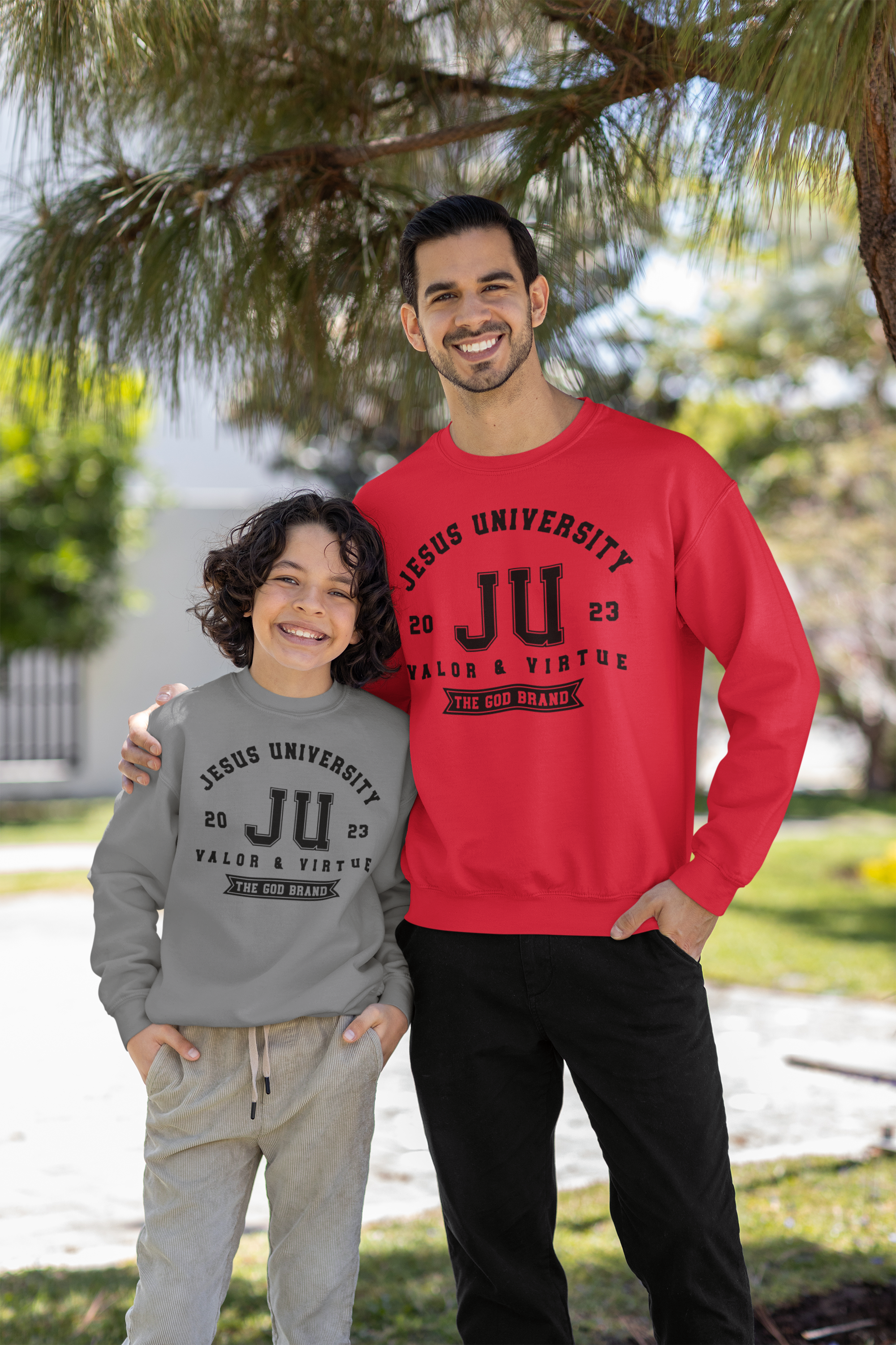 Jesus University JU The God Brand Black Logo Sweatshirt – Valor & Virtue